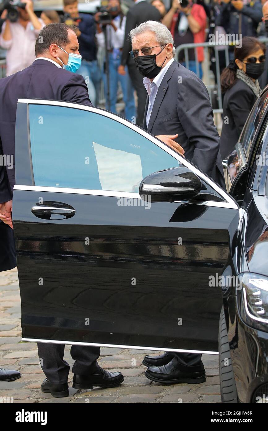 Paris, France. 10th Sep, 2021. Alain Delon during Jean-Paul Belmondo's ...