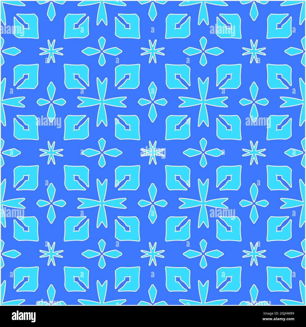 Geometric vector pattern with azure and blue color. simple ornament for ...