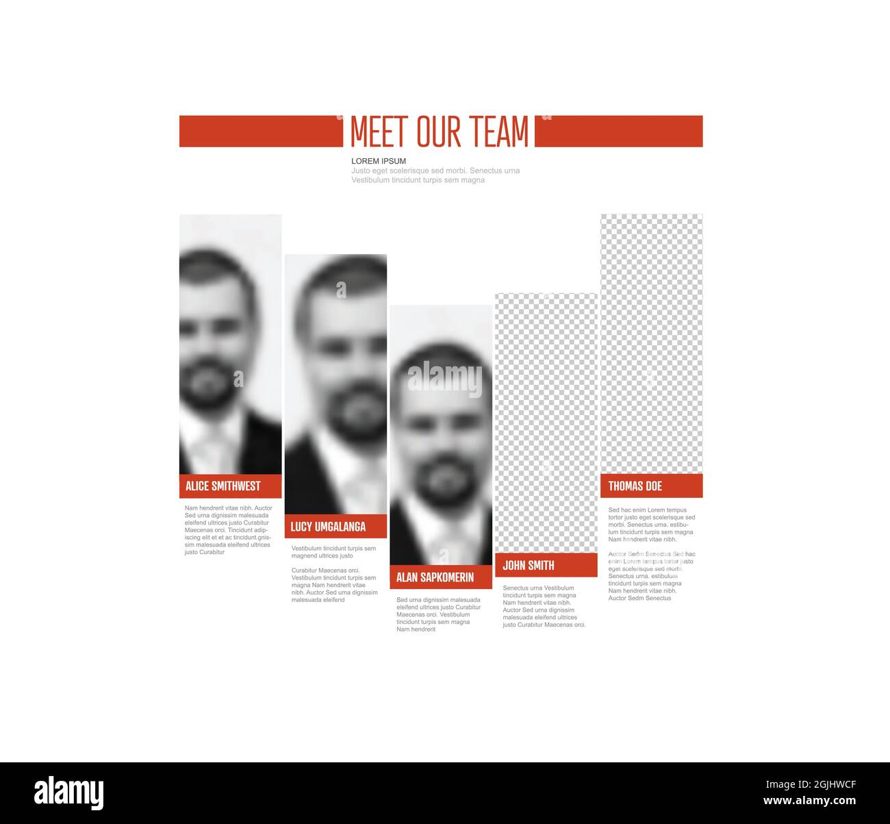 Company team presentation template with team profile photos ...