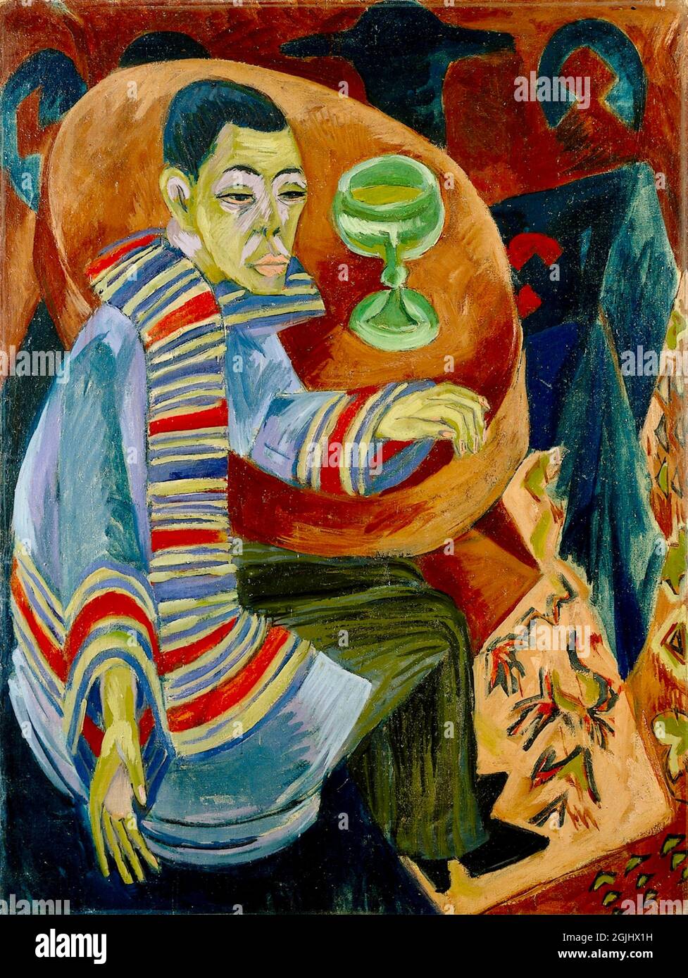 Classic artwork - Ernst Ludwig Kirchner artwork - The Drinker - Self ...