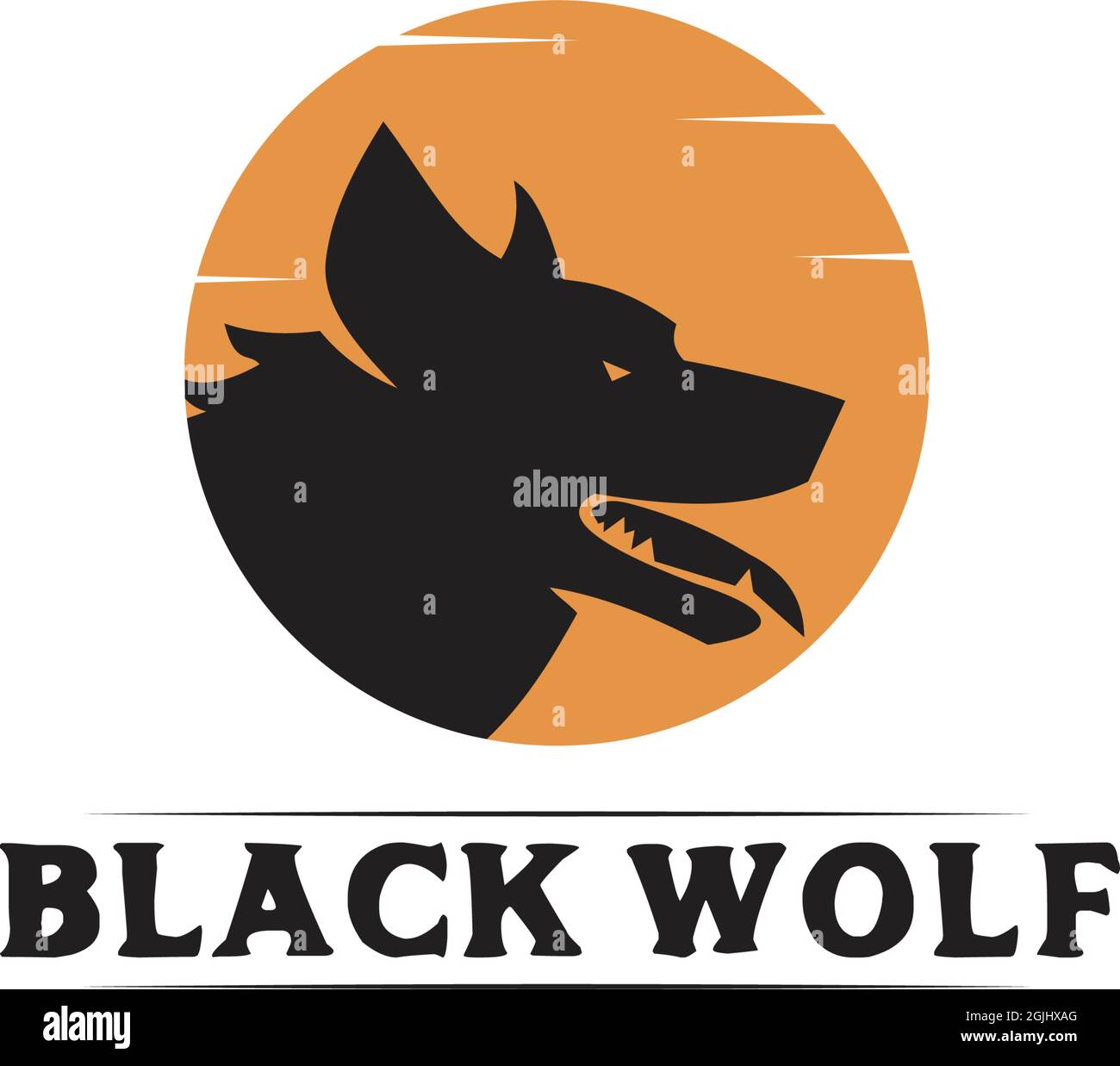 Shadow wolf icon vector vectors hi-res stock photography and images - Alamy