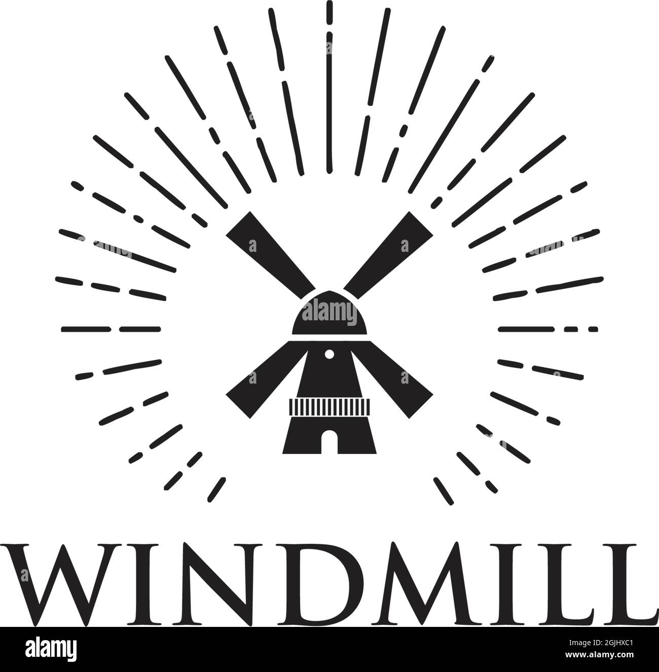 Wind mill icon logo design inspiration vector template Stock Vector ...
