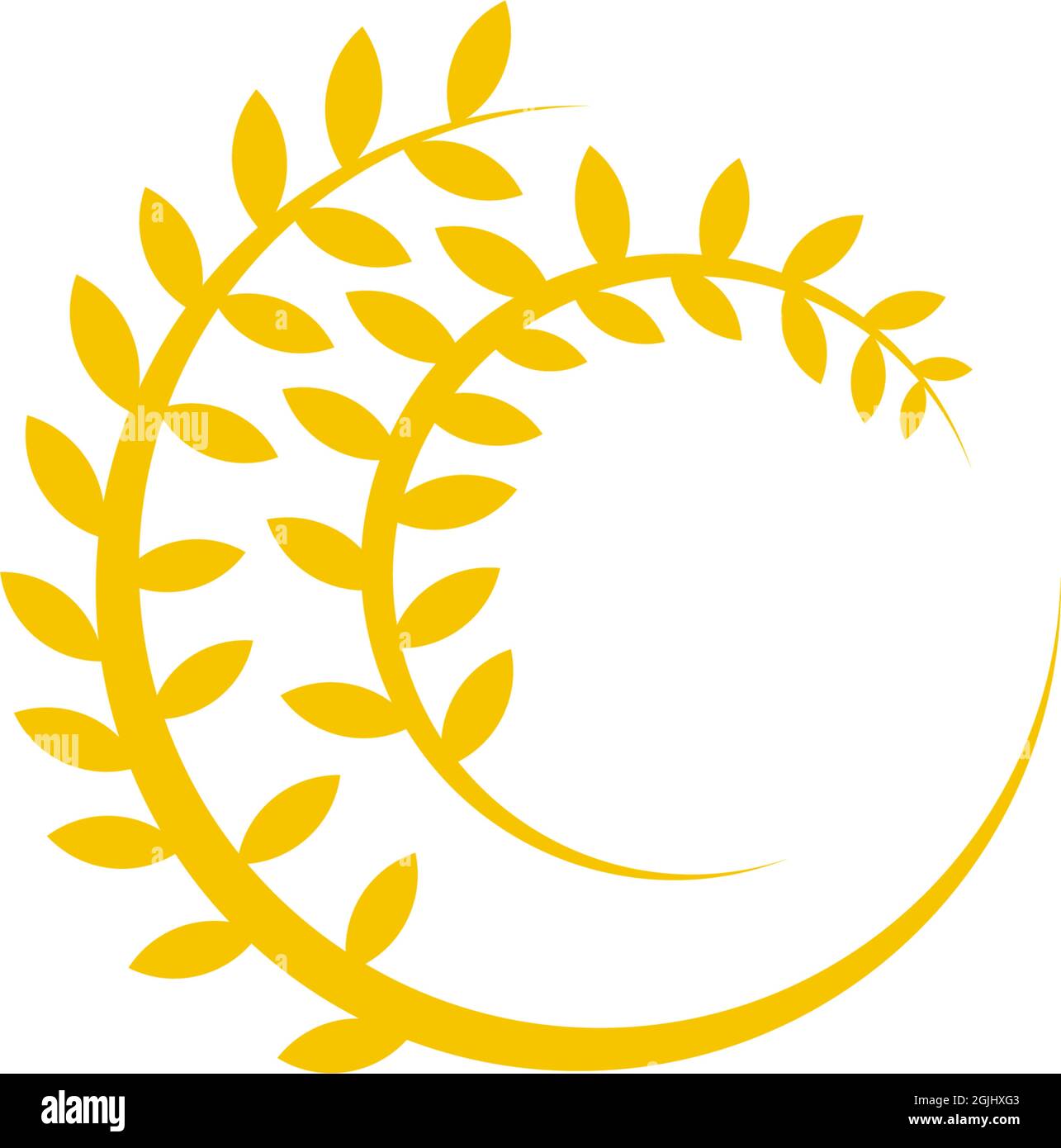 Agriculture wheat leaf icon logo design inspiration vector template ...