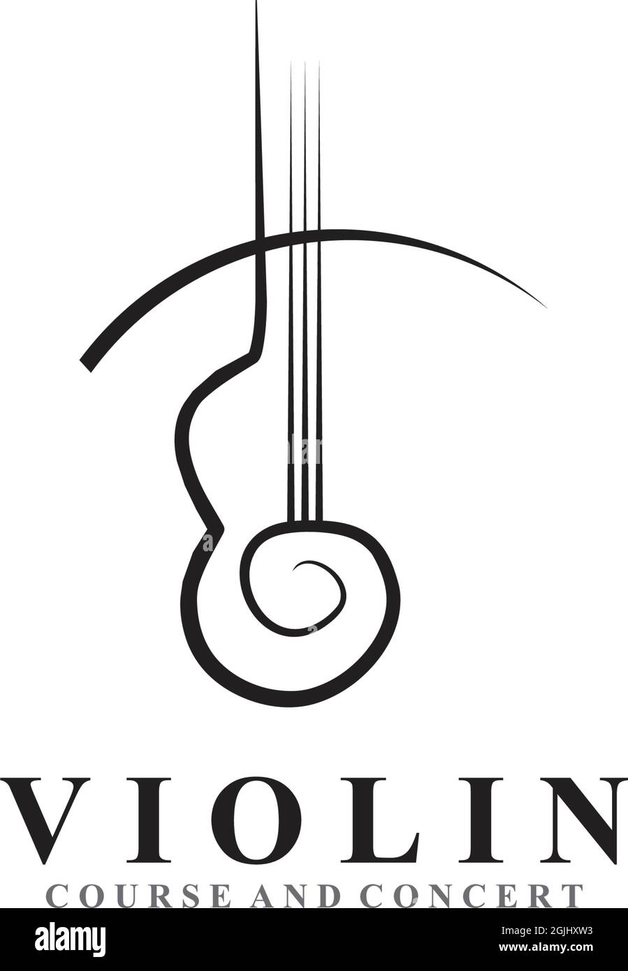 Violin logo hi-res stock photography and images - Alamy