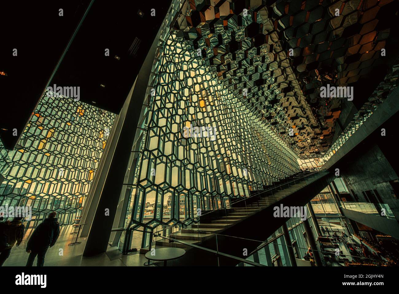 Reykjavik, Iceland - 12 may 2018: Icelandic Opera Harpa, concert hall ...