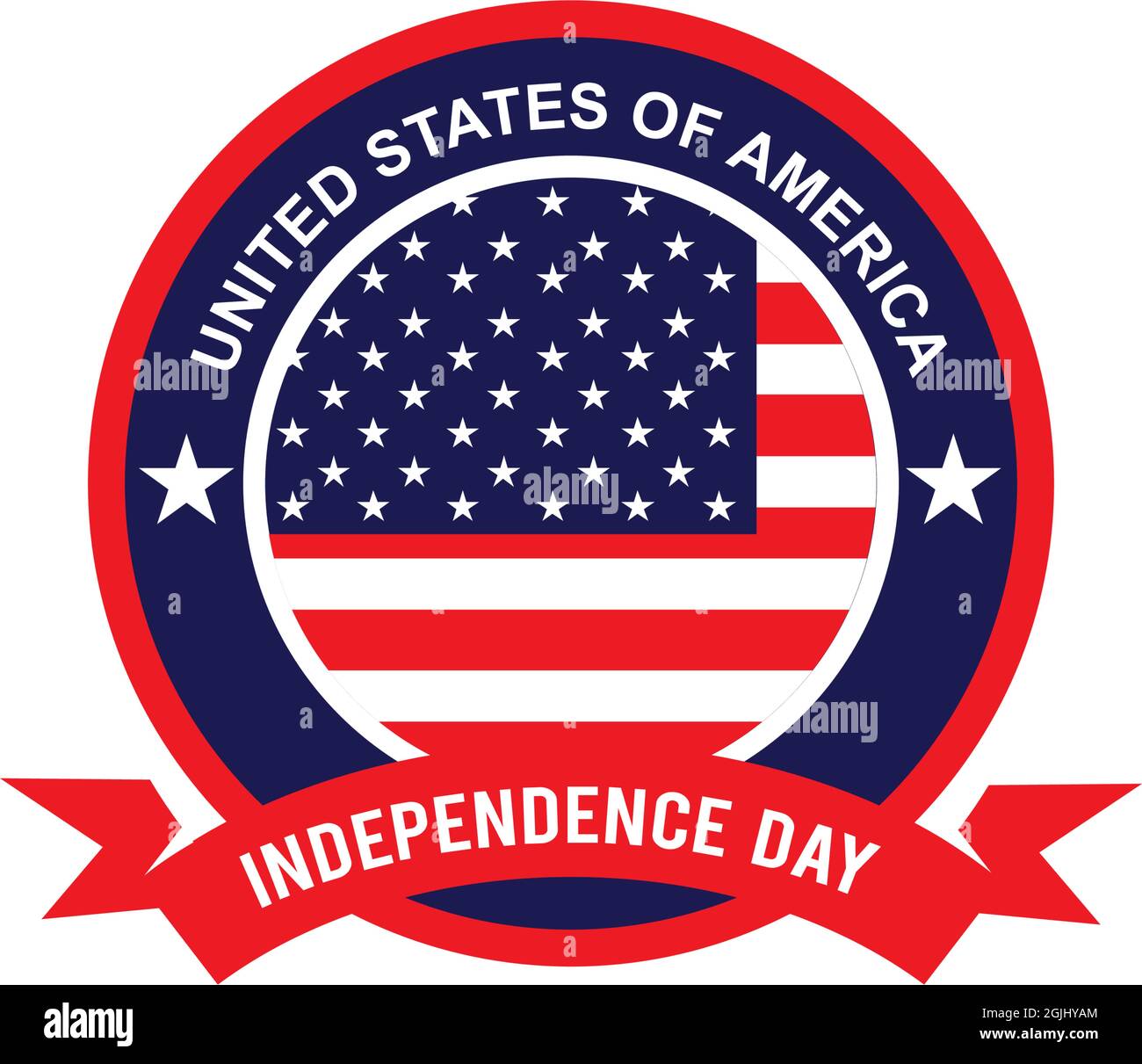 American flag and emblem logo design vector illustration template Stock ...