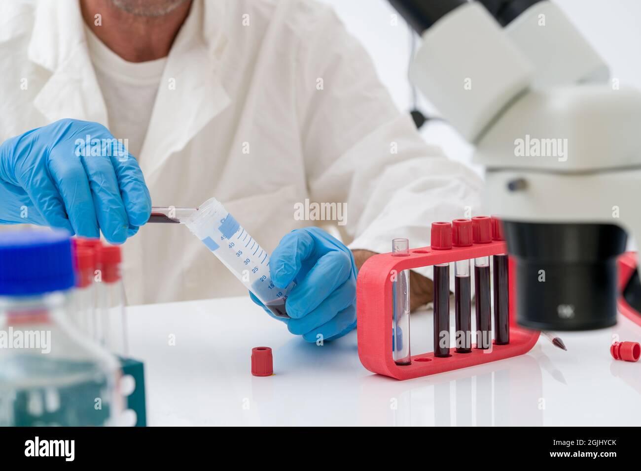 Scientific experiment in the laboratory of biological chemistry. Biochemistry, biophysics, and ...