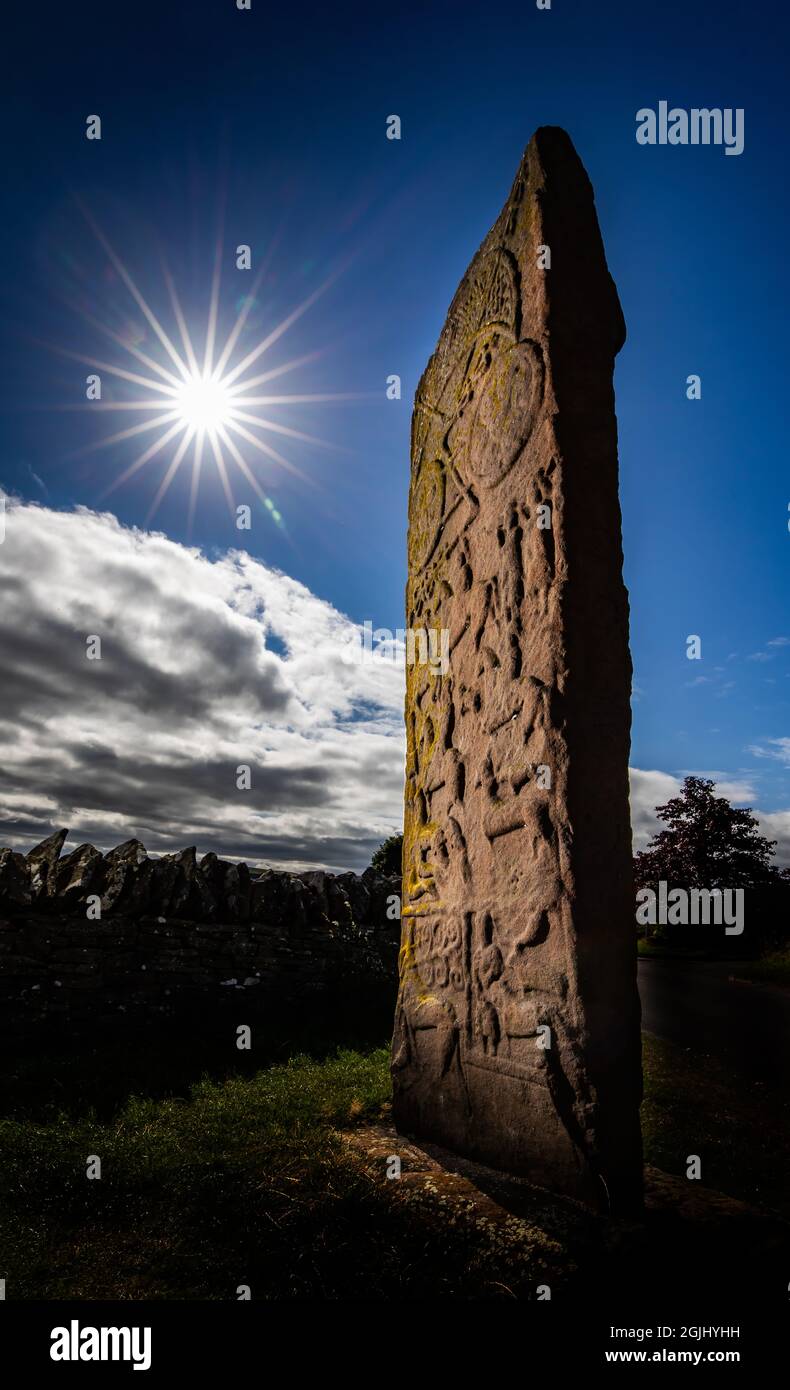 The rear face of the Great Stone (Roadside Cross), one of the Aberlemno ...