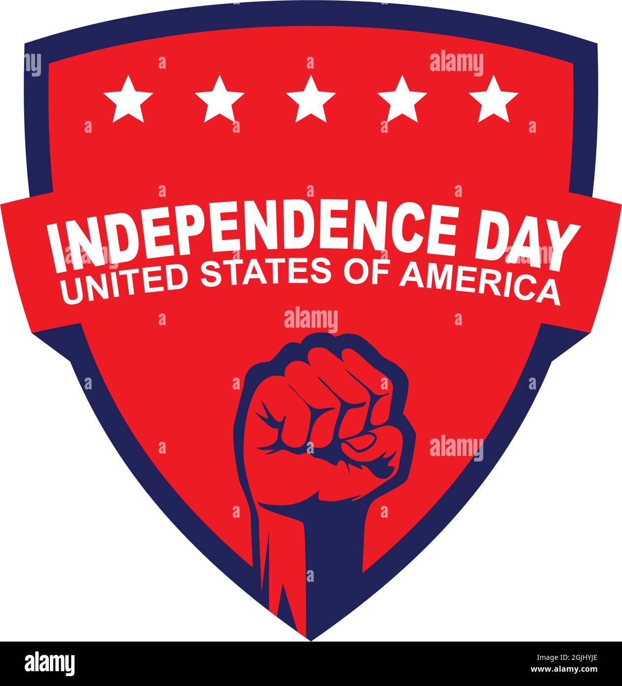American flag and emblem logo design vector illustration template Stock ...