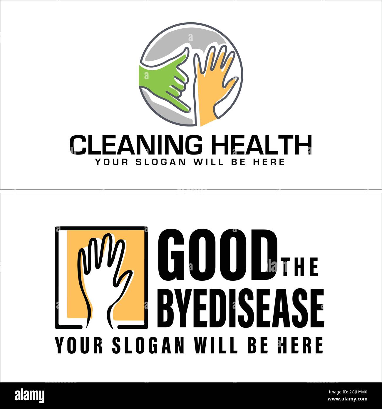 Cleanliness health hand logo design Stock Vector Image & Art - Alamy