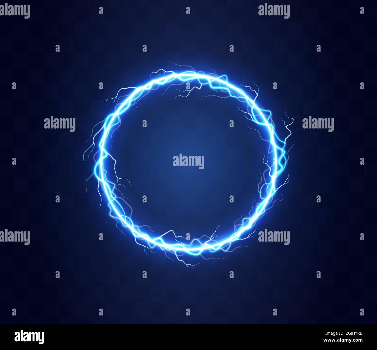 Realistic circle of thunder storm lightnings Stock Vector Image & Art ...