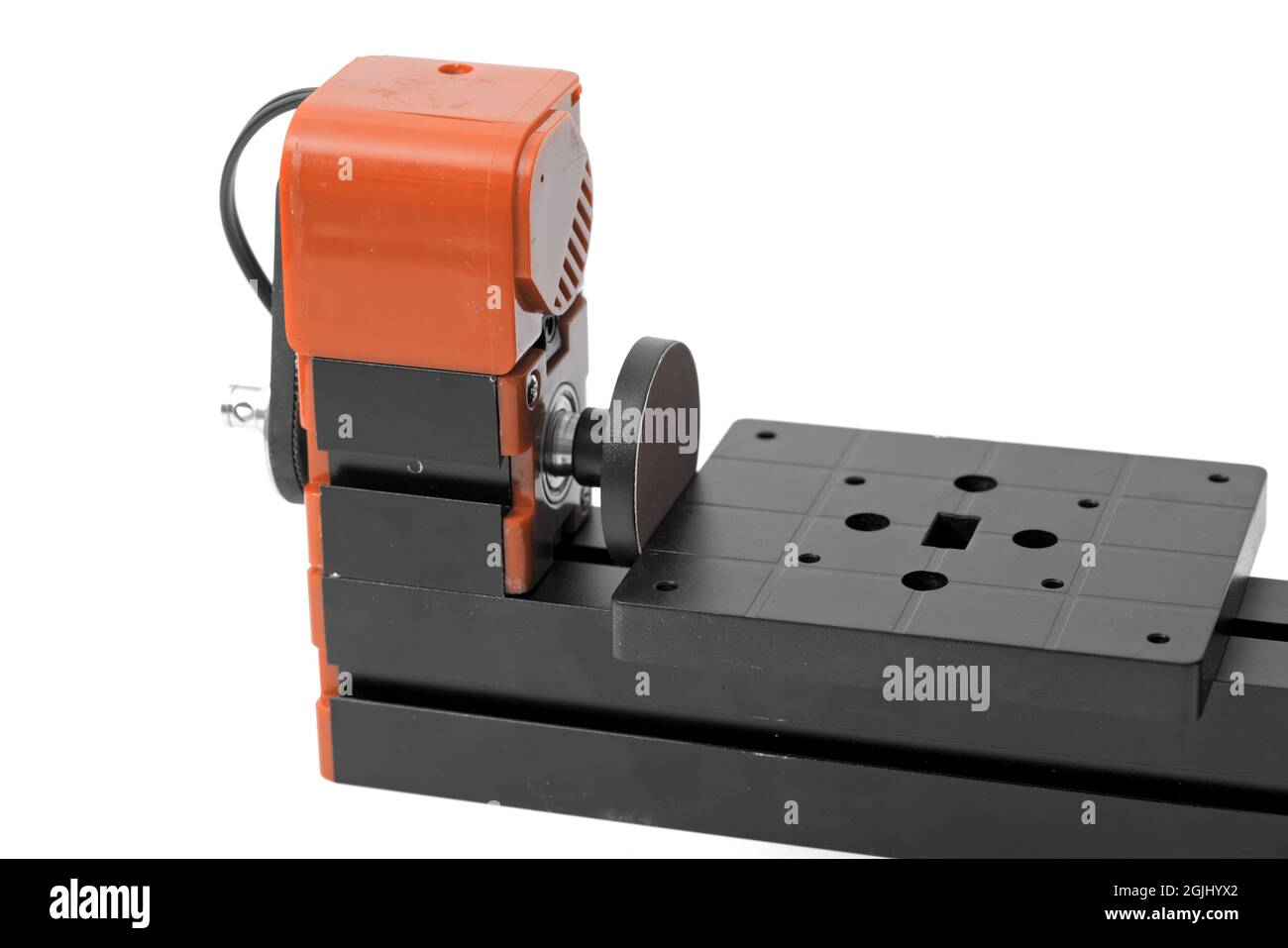 Small diy turning lathe machine for education and hobby Stock Photo - Alamy