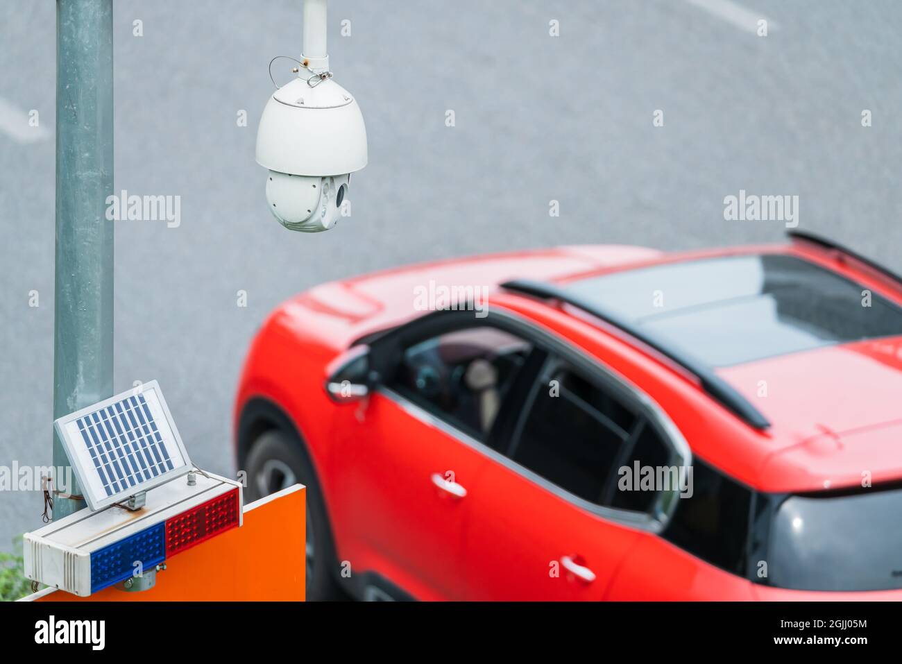 CCTV camera monitoring on the road Stock Photo - Alamy
