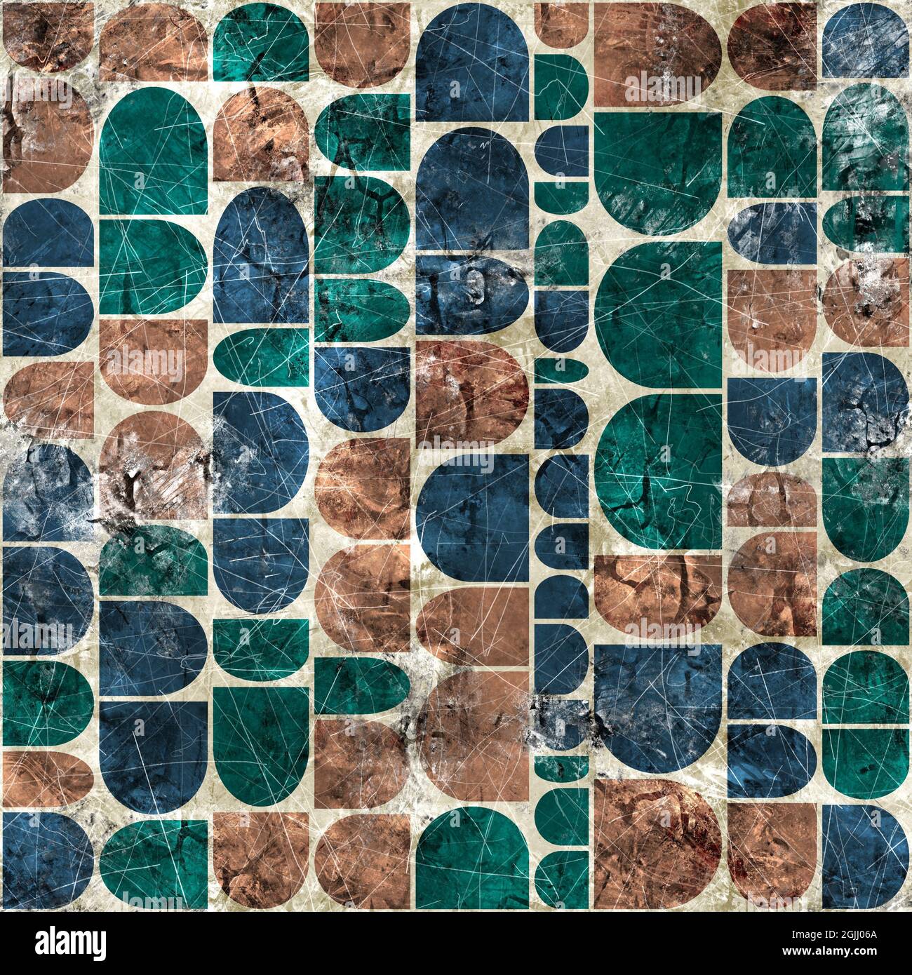 Seamless grungy abstract archway pattern design for print Stock Photo ...