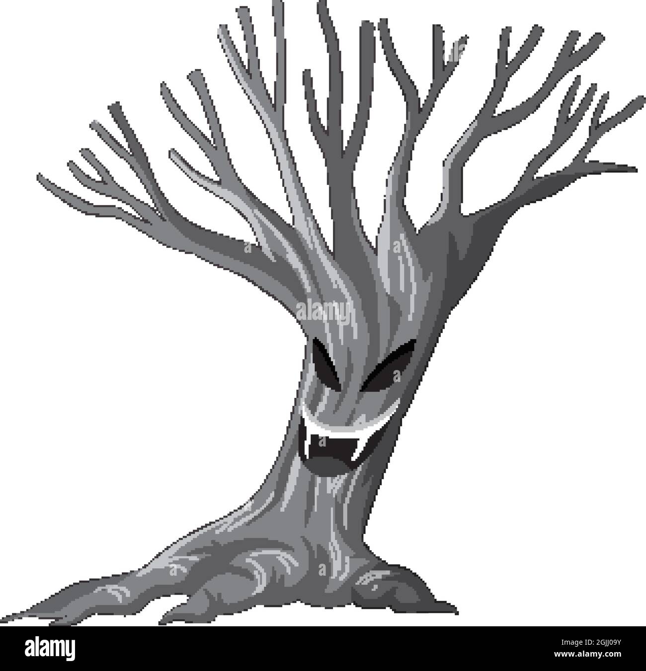 Isolated creey ghost tree illustration Stock Vector Image & Art - Alamy