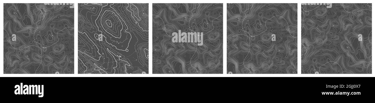 Abstract paper cut shapes. Topographic pattern texture. Map on land ...