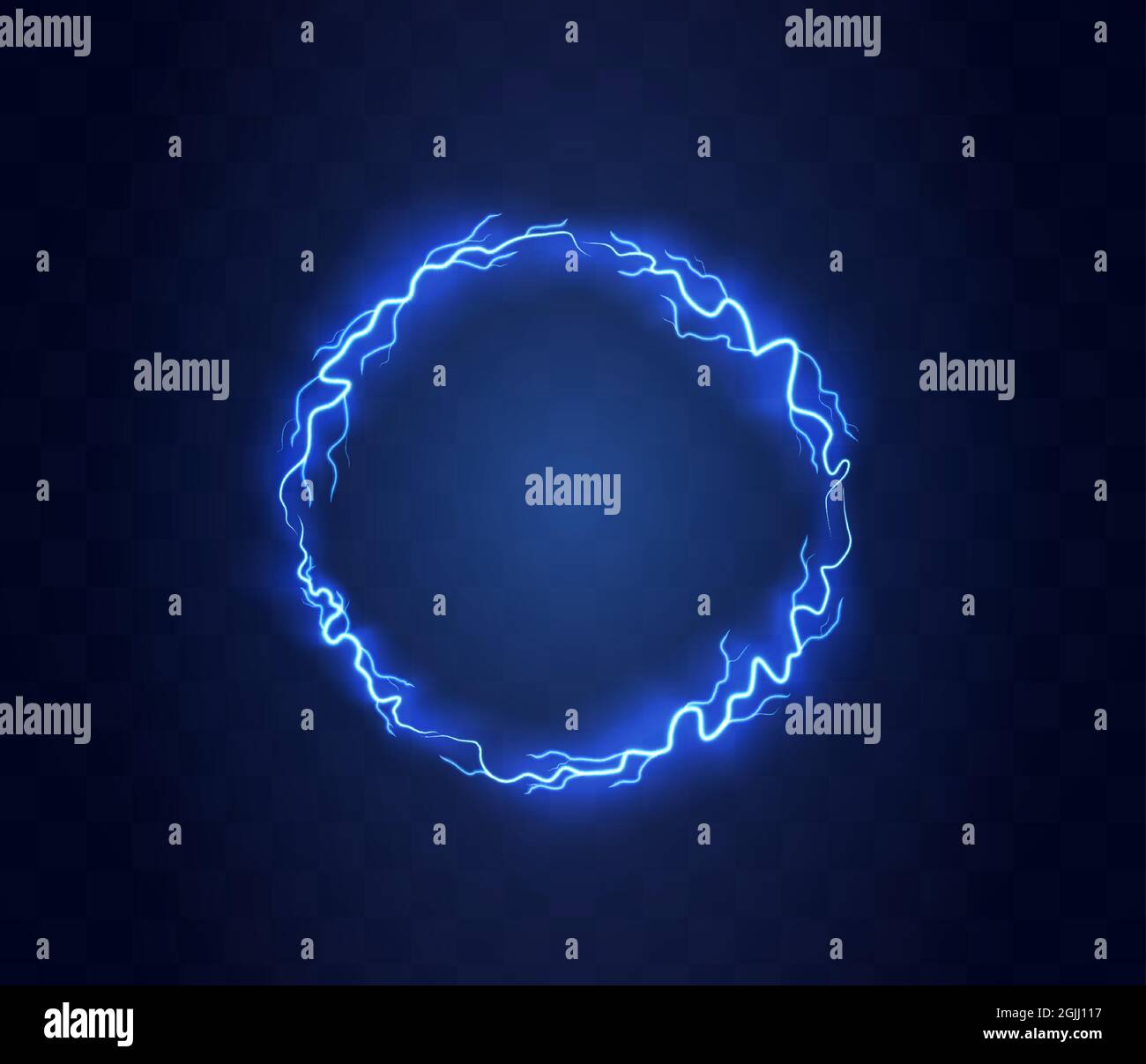 Realistic circle of thunder storm lightnings Stock Vector Image & Art ...