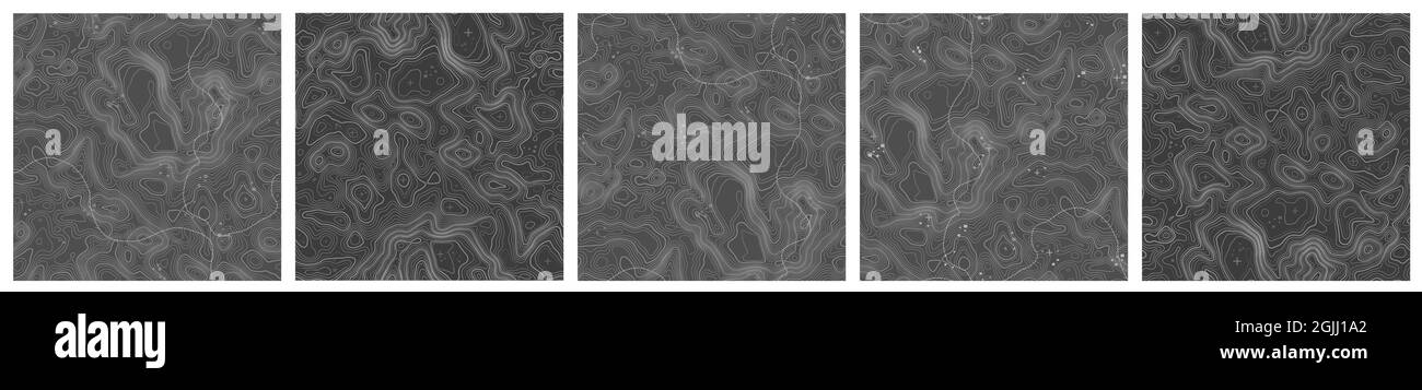 Map on land vector terrain. Geographic mountain topography vector ...