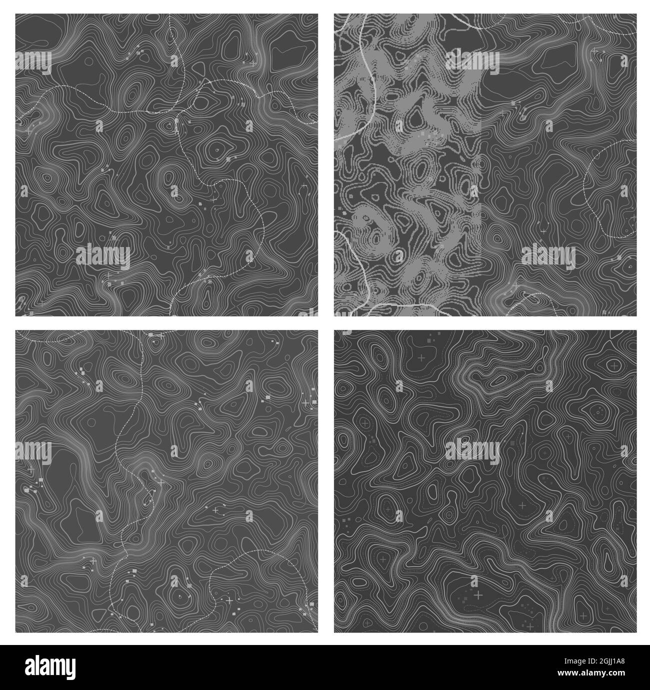 Abstract paper cut shapes. Topographic pattern texture. Map on land ...
