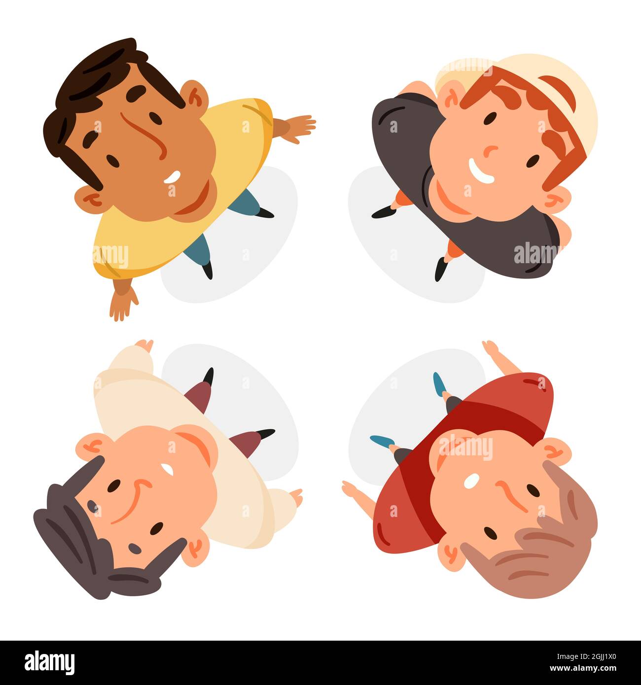Illustration of people looking up Vector illustration Stock Vector ...