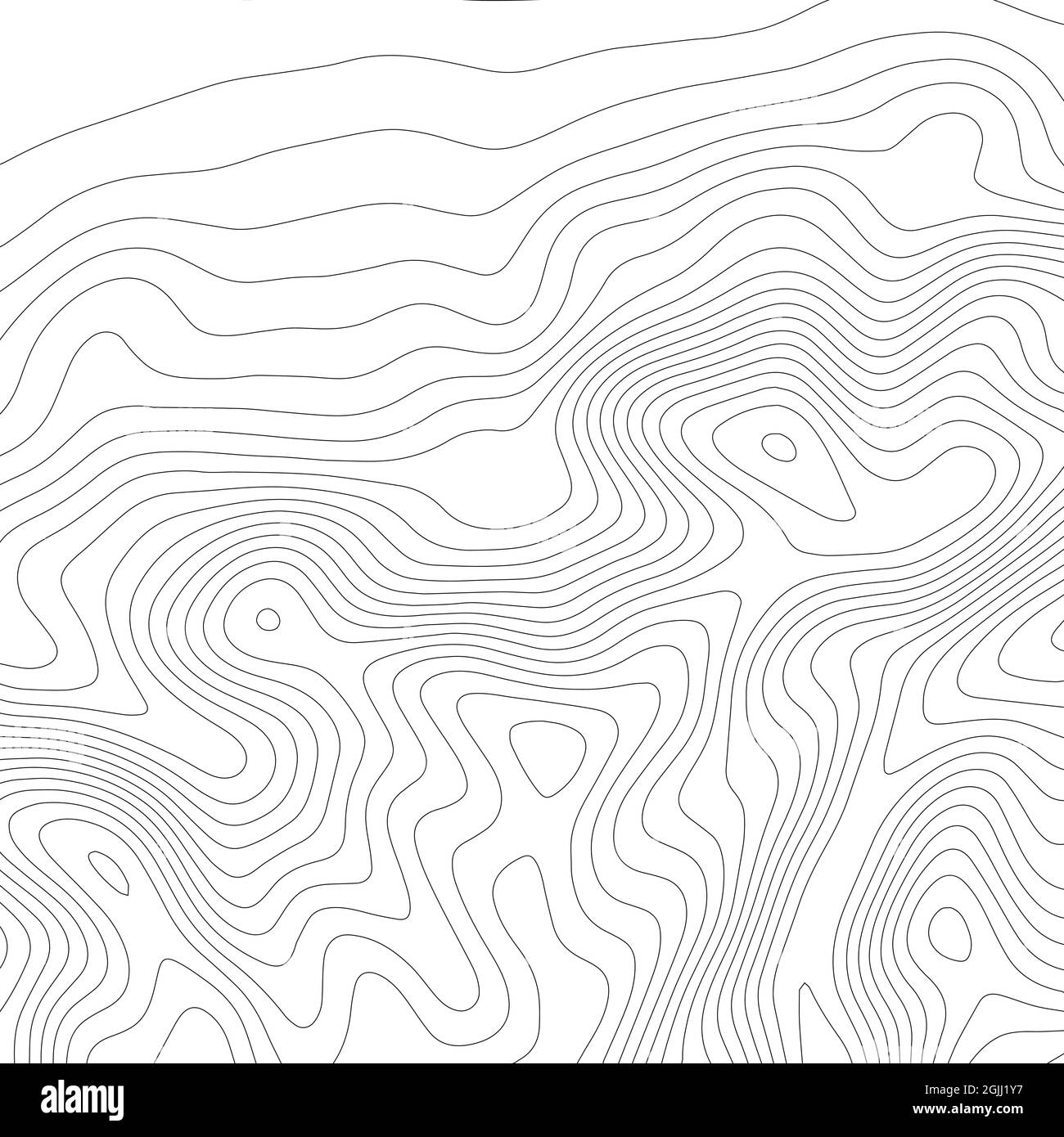 Abstract paper cut shapes. Topographic map on white background. Topo ...