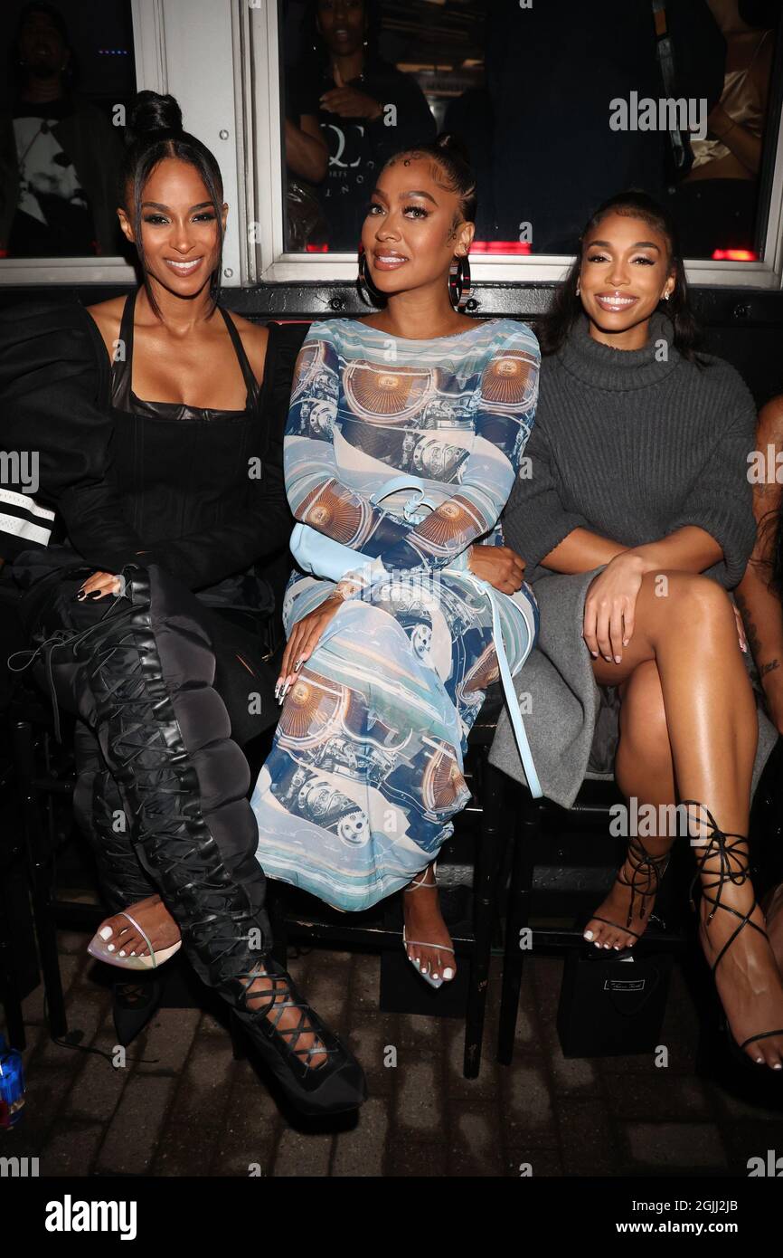New York, NY, USA. 9th Sep, 2021. Ciara, Lala Anthony and Lori Harvey ...