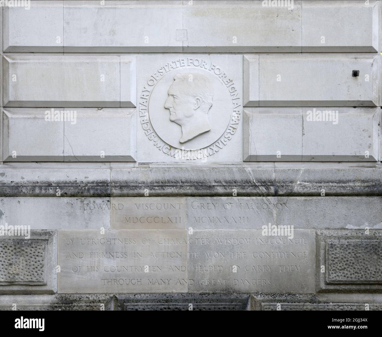 London, England, UK. Memorial to Edward, Viscount Grey of Fallodon ...