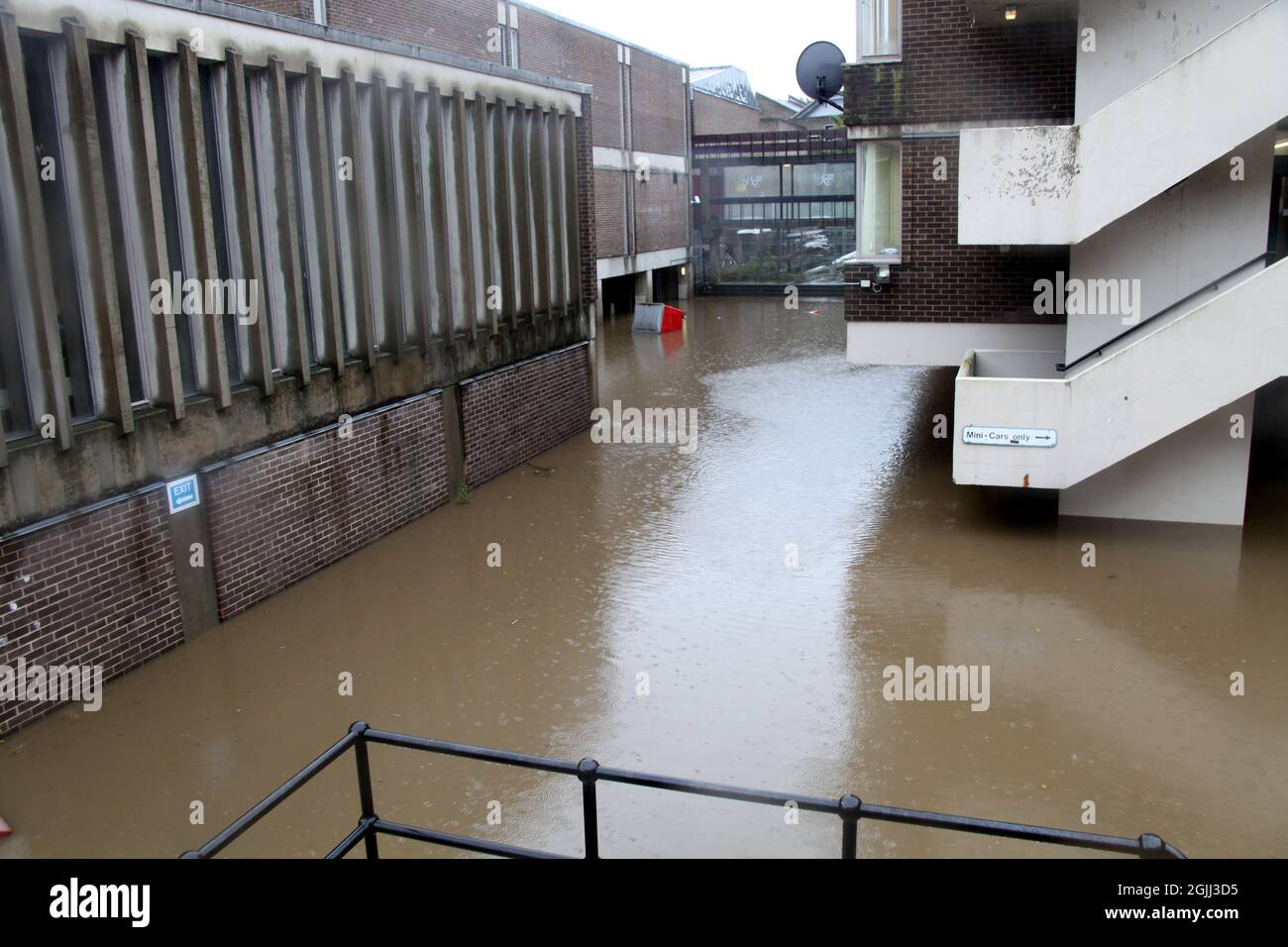 Durham, UK, September, 2012. The River Wear burst it's banks causing ...