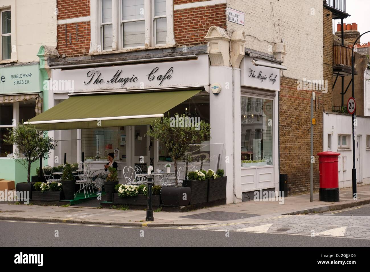 London, September 2021: The Magic Cafe on Fulham Palace Road Stock ...