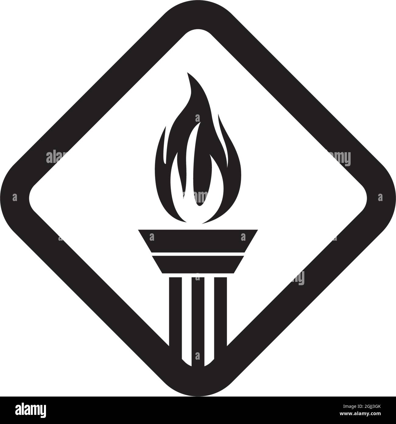 Torch logo design vector illustration template Stock Vector Image & Art ...
