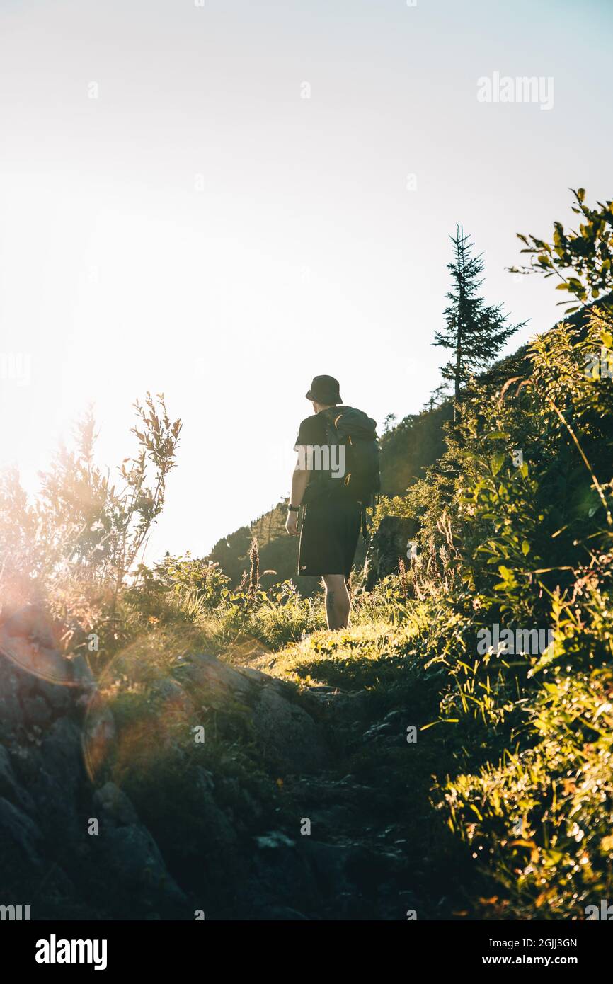 Golden hour in the Austrian Alps Stock Photo - Alamy
