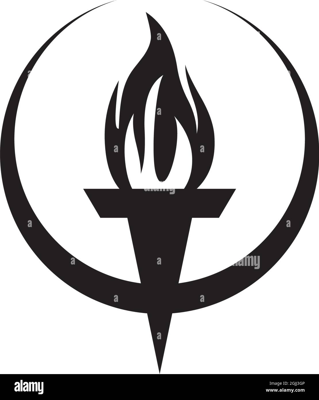 Torch logo design vector illustration template Stock Vector Image & Art ...