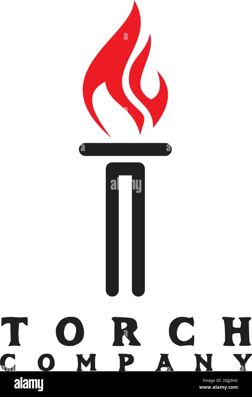 Torch logo design vector illustration template Stock Vector Image & Art ...