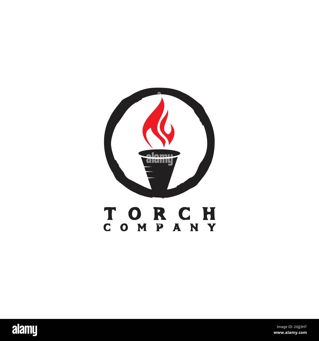 Torch logo design vector illustration template Stock Vector Image & Art ...