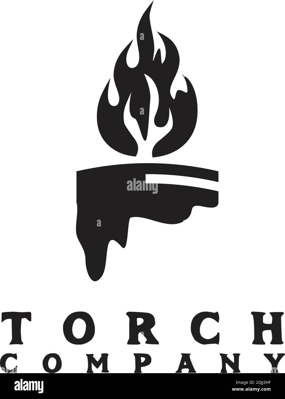 Torch logo design vector illustration template Stock Vector Image & Art ...
