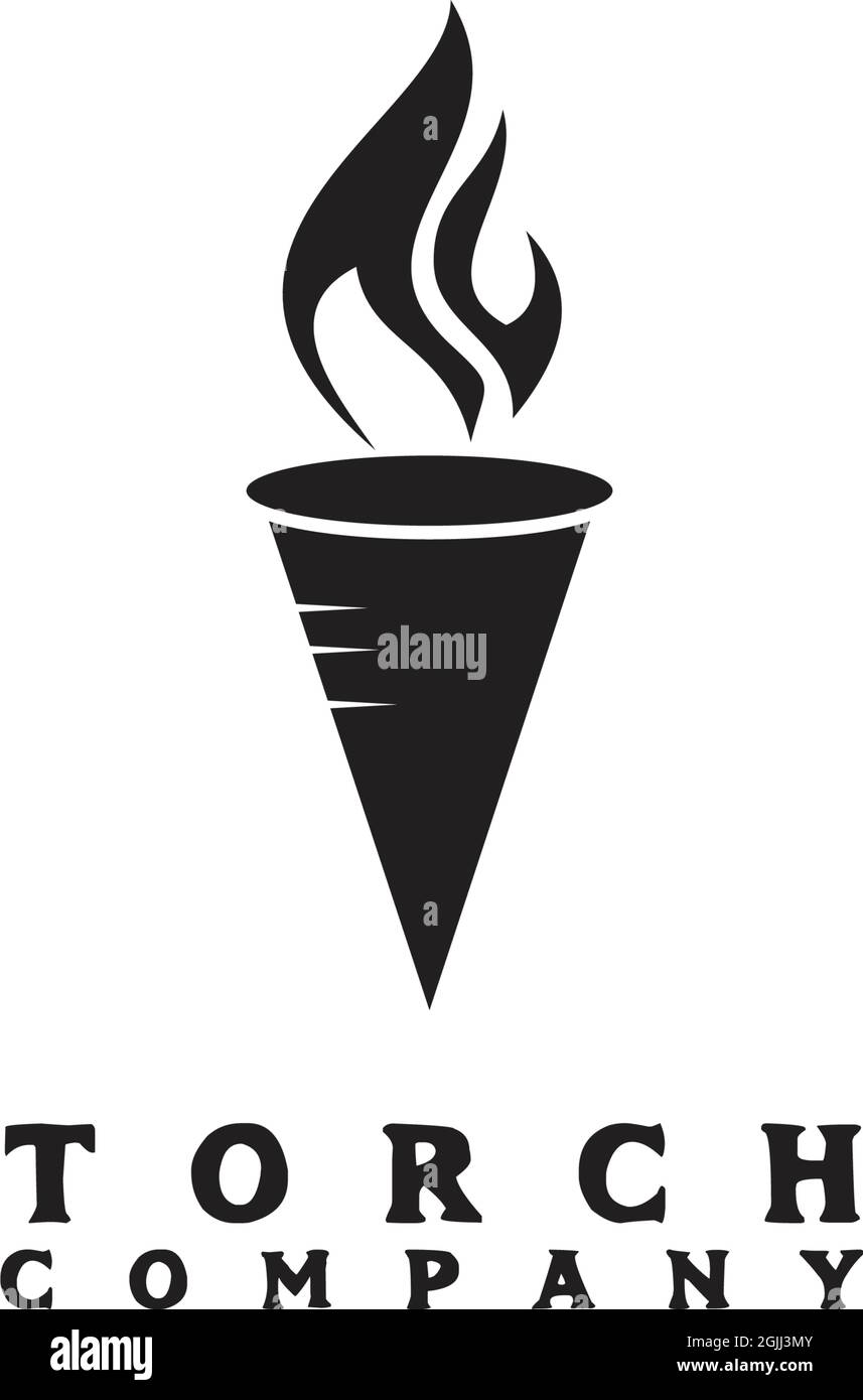 Torch logo design vector illustration template Stock Vector Image & Art ...