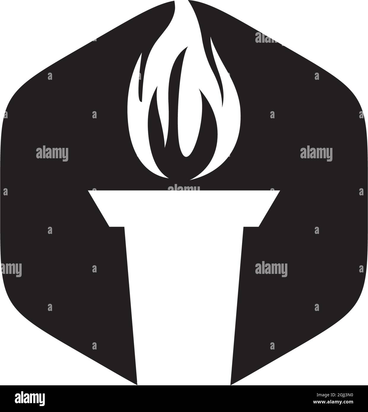 Torch logo design vector illustration template Stock Vector Image & Art ...