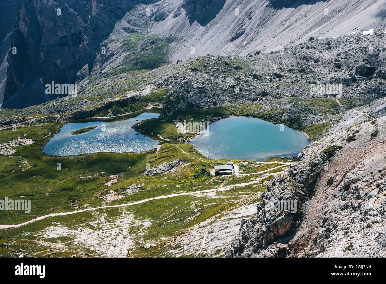 Bergseen in den Dolomiten Stock Photo - Alamy