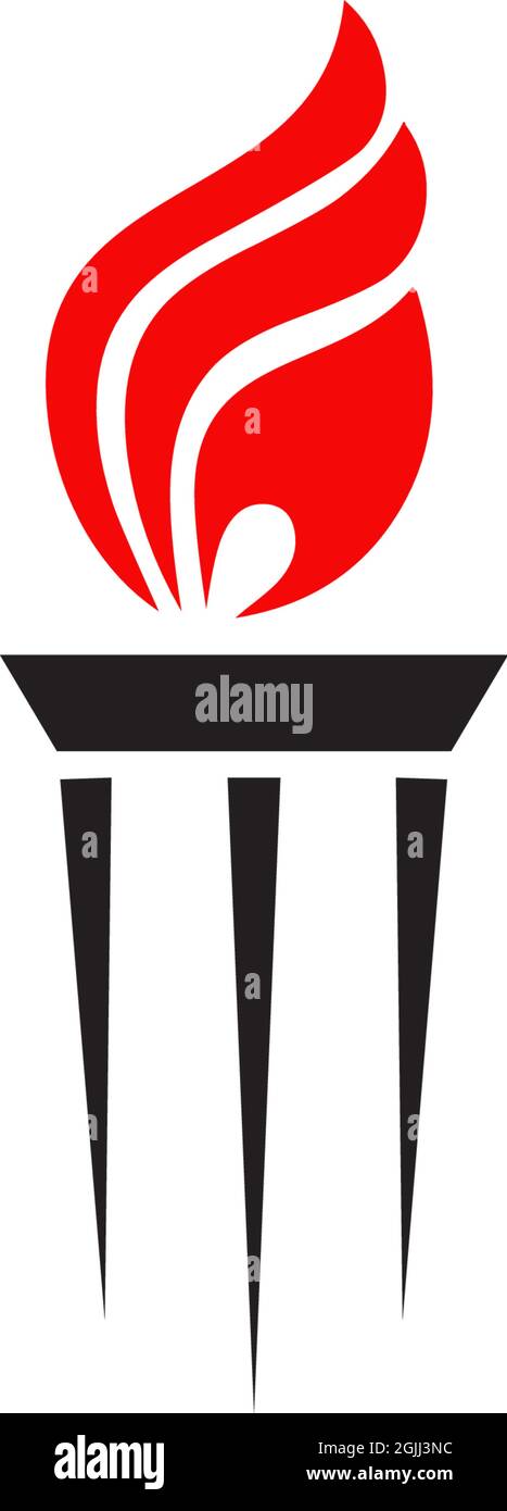 Torch logo design vector illustration template Stock Vector Image & Art ...