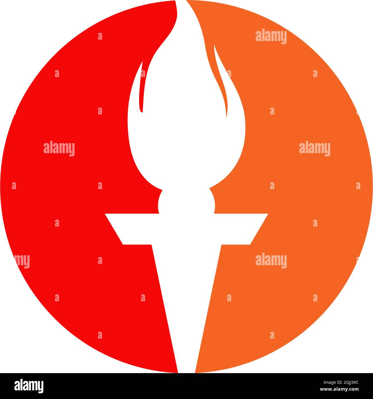 Torch logo design vector illustration template Stock Vector Image & Art ...