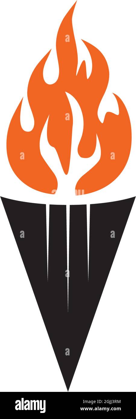 Torch logo design vector illustration template Stock Vector Image & Art ...