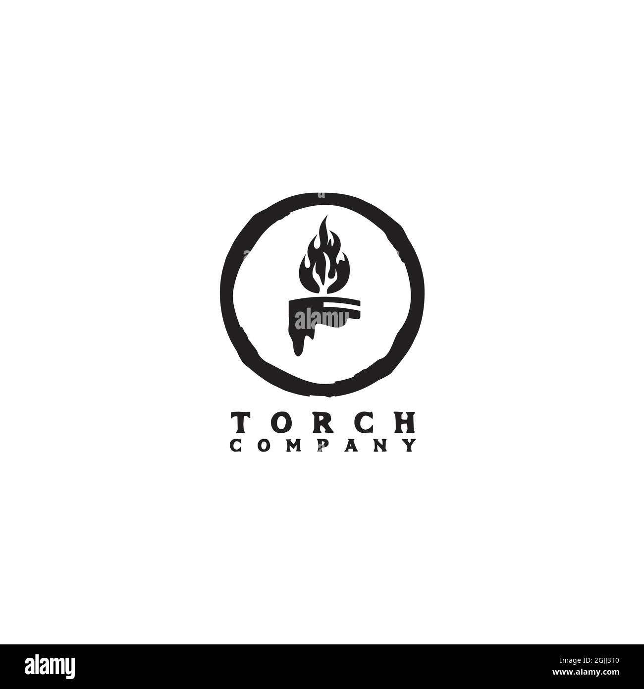 Torch logo design vector illustration template Stock Vector Image & Art ...