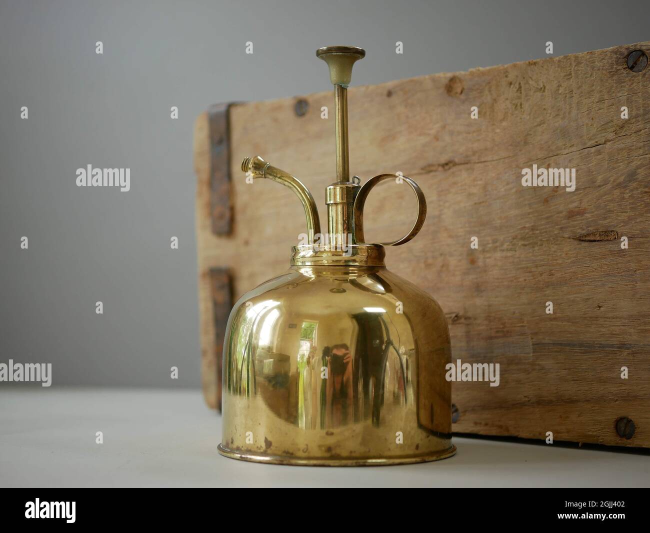 Vintage brass sprayer hi-res stock photography and images - Alamy