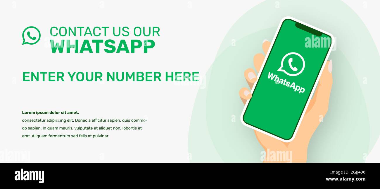 Rosario, Argentina - September 9, 2021: whatsapp banner template ...