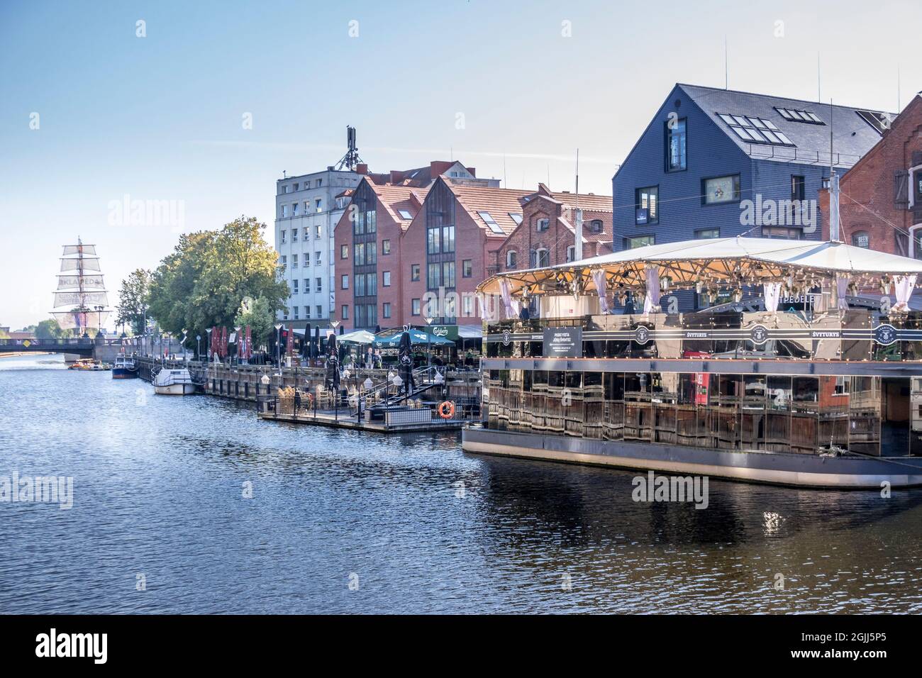 Klaipeda, Lithuania - September 8, 2021: Klaipeda city view with Dane ...