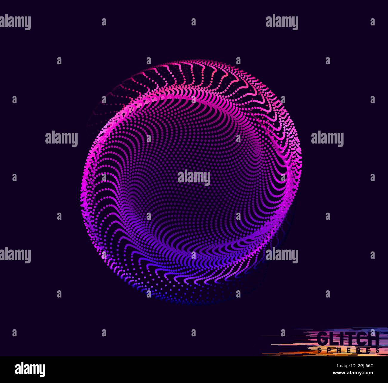 Abstract vector colorful mesh on dark background. Futuristic style card ...