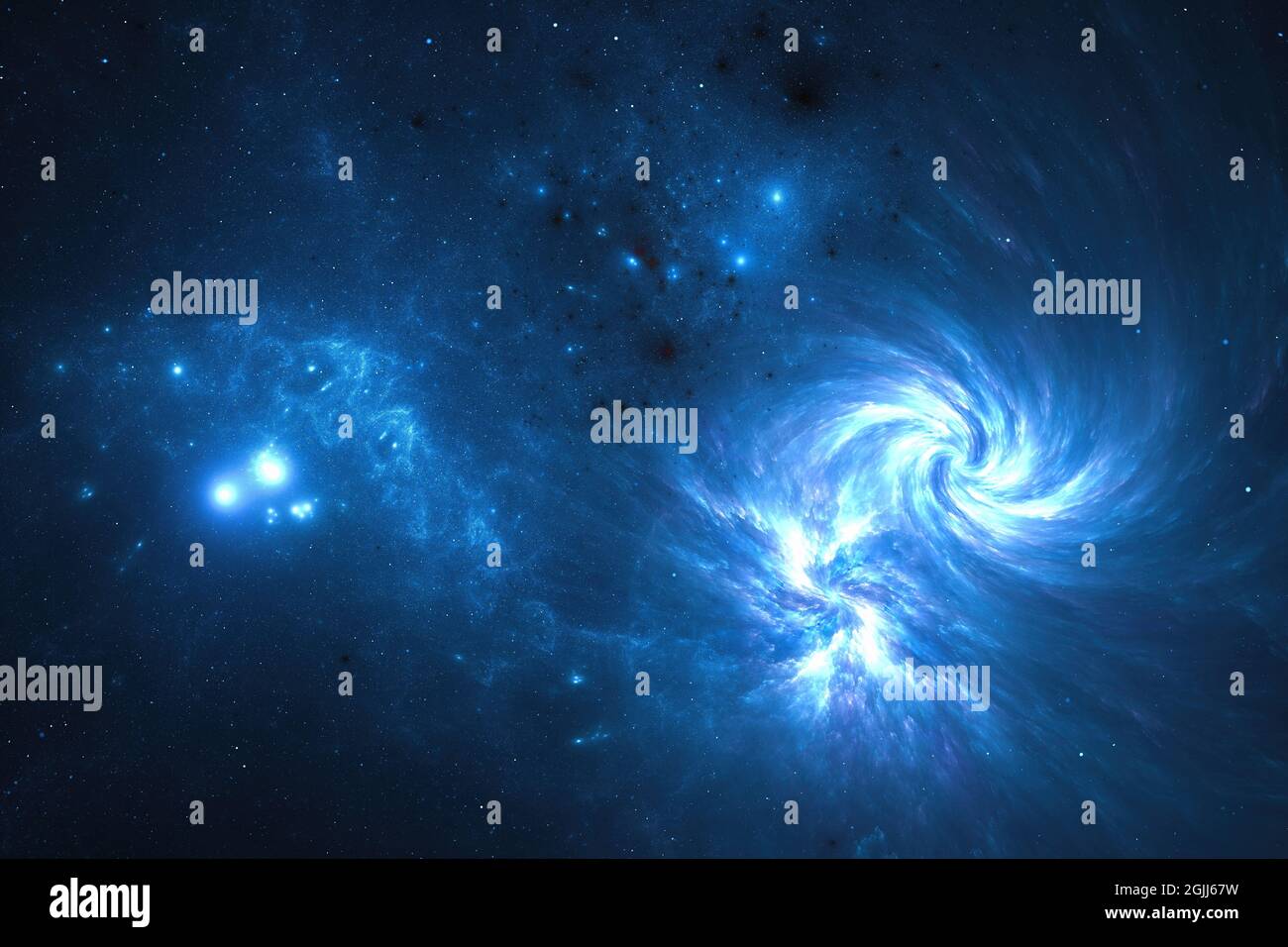 Illustration of galaxy explosion space Stock Photo - Alamy