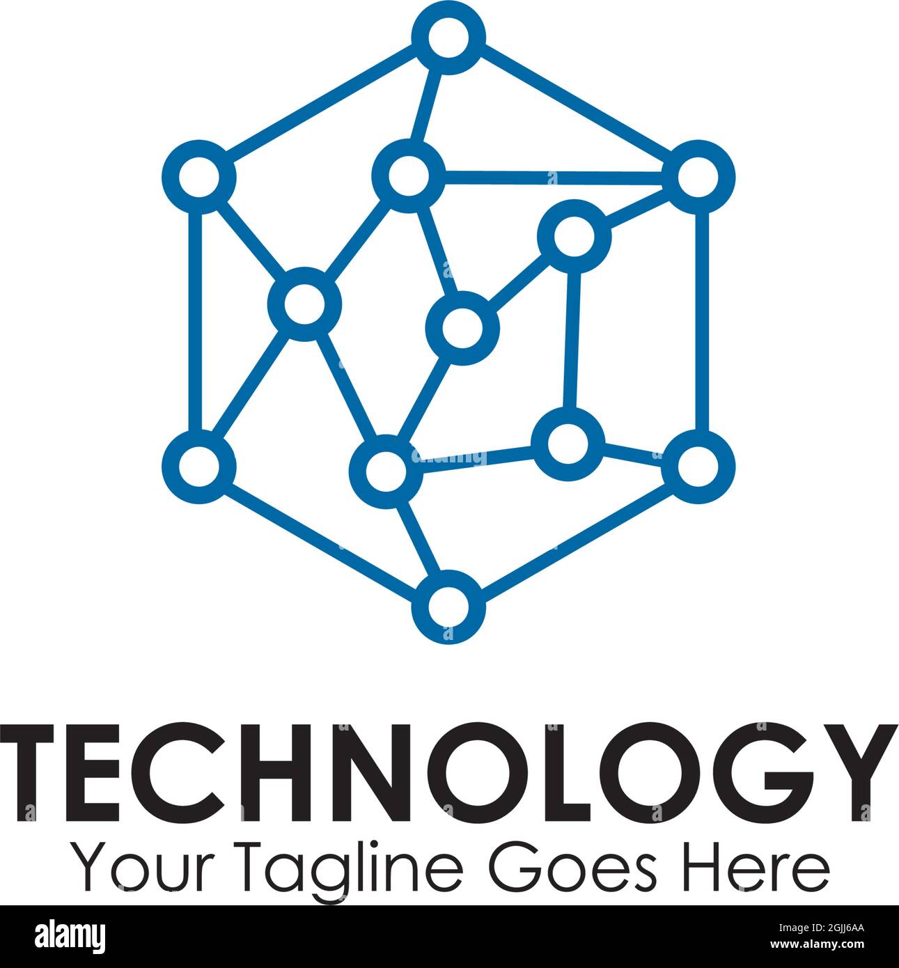 Technology logo design with using circuit element vector template ...