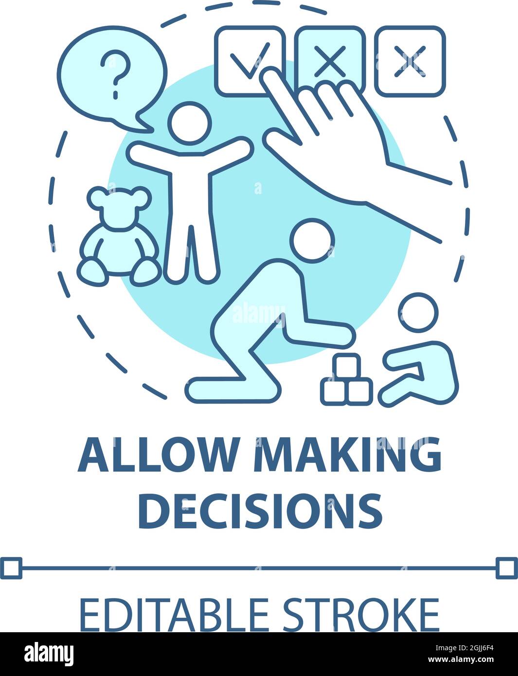 Allow making decisions blue concept icon Stock Vector Image & Art - Alamy