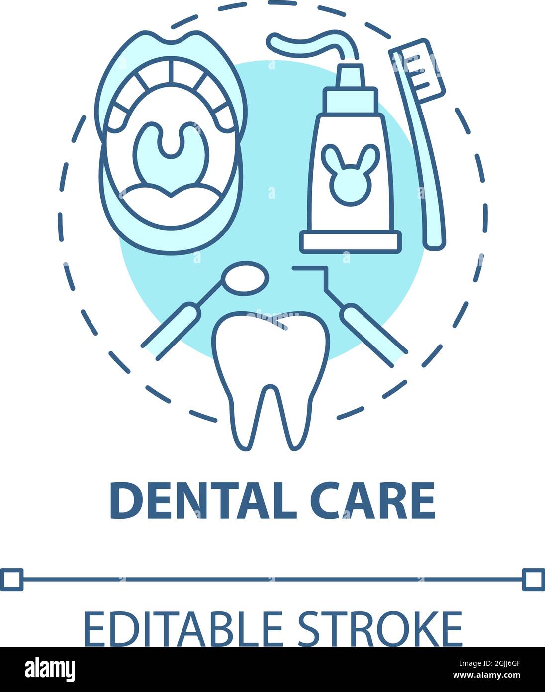 Dental care child brushing Stock Vector Images - Alamy